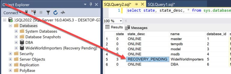 How To Fix SQL Server Database Stuck In Recovery Pending How To Fix SQL Server Database Stuck In Recovery Pending